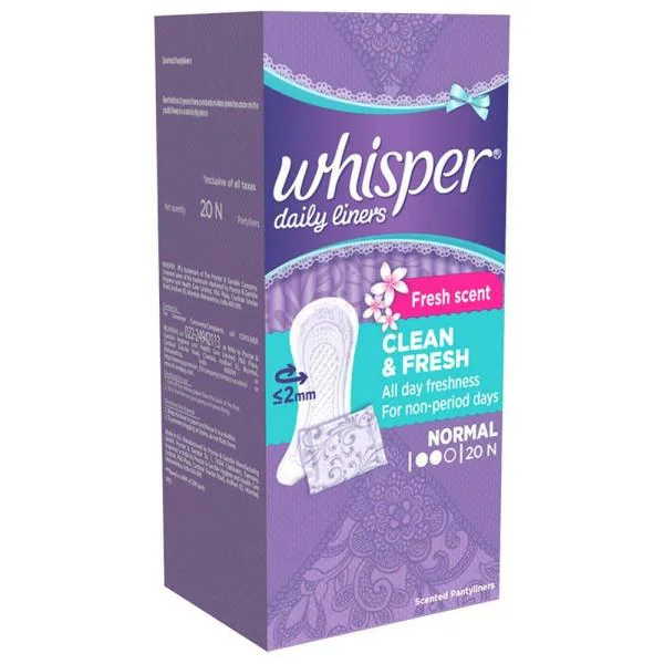 Whisper Clean & Fresh Daily Liners (Normal) 20 pads - JioMart