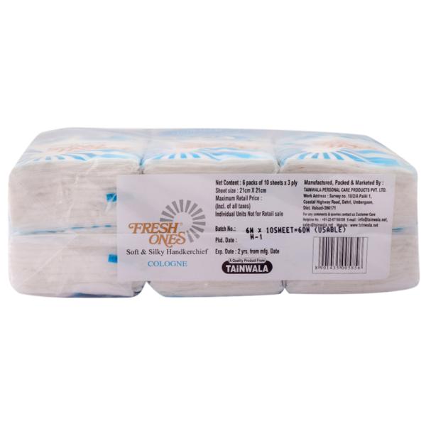 Fresh Ones Cologne Pocket Tissue 10 pcs (Pack of 6) - JioMart