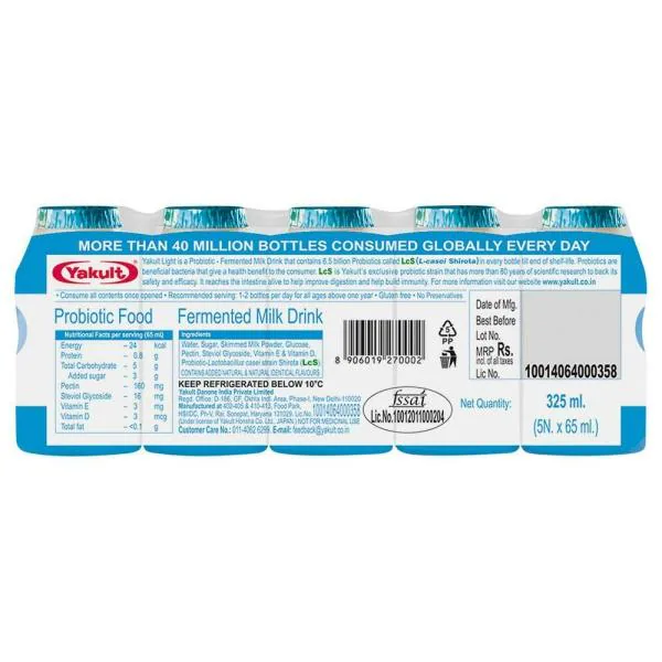 Yakult Light Probiotic Drink 325 ml (Bottle) - JioMart
