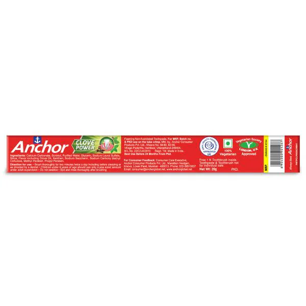 Anchor Clove Power Toothpaste 20 g (With Free Toothbrush) - JioMart