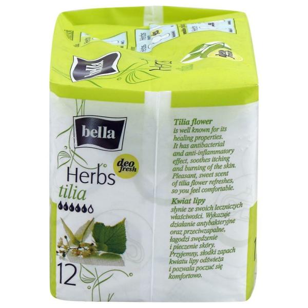 Bella Herbs Tilia Deo Fresh Sanitary Napkin with Wings 12 pads - JioMart