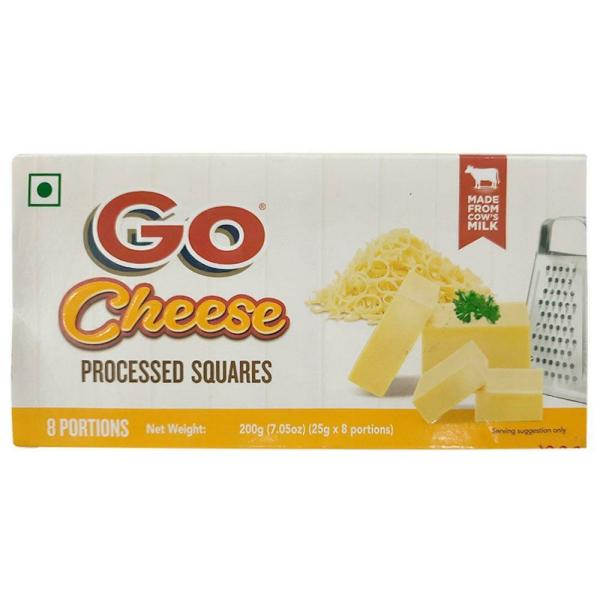 Go Processed Cheese Squares 200 g (Carton) - JioMart