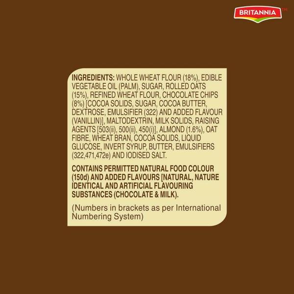 Britannia NutriChoice Chocolate & Almond Oats Cookies 75 g - JioMart