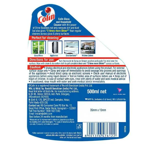 Colin Glass & Household Cleaner Spray 500 ml (Pack of 3) - JioMart