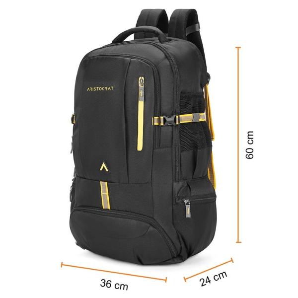 Aristocrat Peak Black Polyester Rucksack 36x24 cm - JioMart
