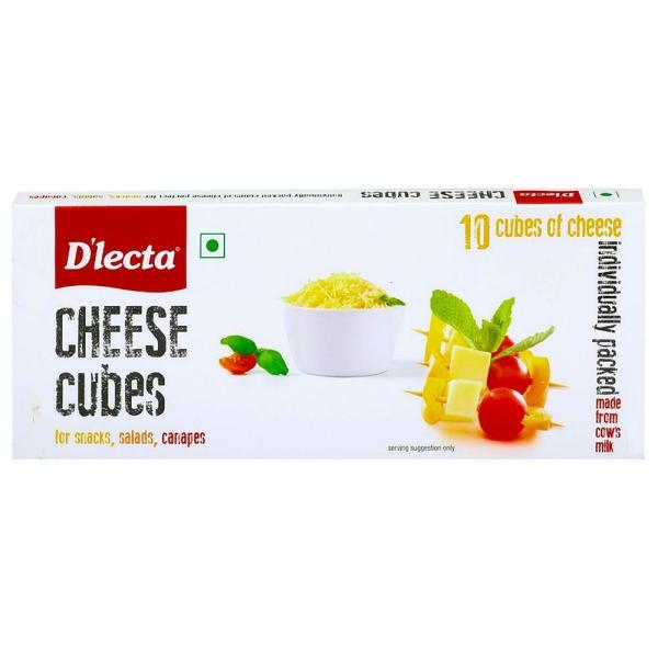 D'lecta Cheddar Cheese Cubes 200 g (Carton) - JioMart