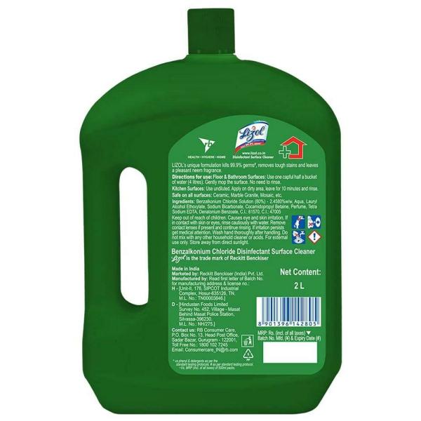 Lizol Neem Disinfectant Surface Cleaner 2 L - JioMart