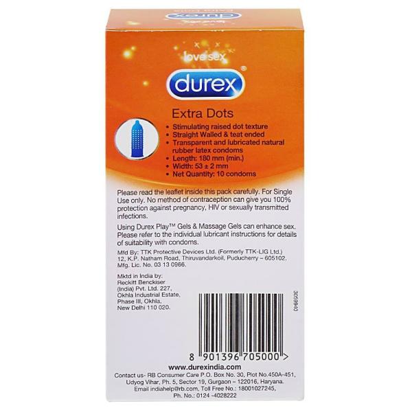 Durex Extra Dots Condoms 10 pcs - JioMart