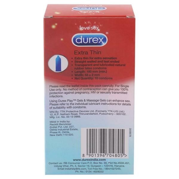 Durex Extra Thin Condoms 10 pcs - JioMart