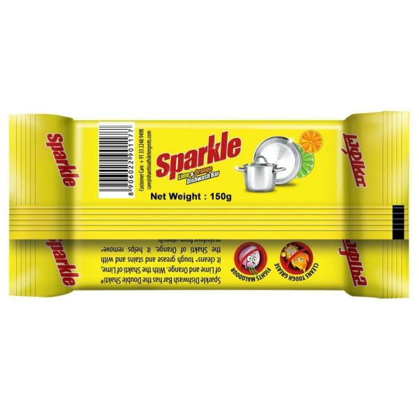 Sparkle Lime & Orange Dishwash Bar 150 g (Buy 4 Get 1 Free) - JioMart