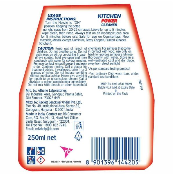 Lizol Kitchen Power Cleaner Trigger Spray 250 ml - JioMart