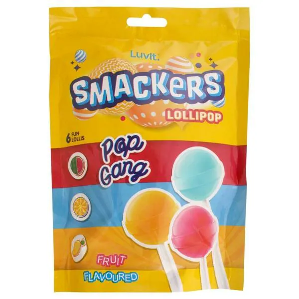 Luvit Smackers Assorted Lollipop 10 g (6 pcs) - JioMart