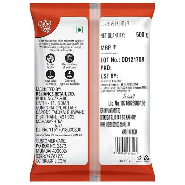 Good Life Fine Mustard 500 g - JioMart