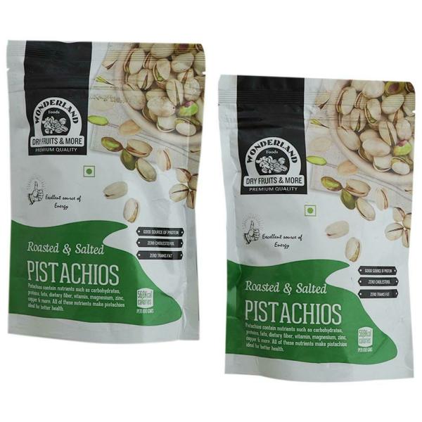 Wonderland Foods Roasted & Salted Pistachios 200 g (Pack of 2) - JioMart