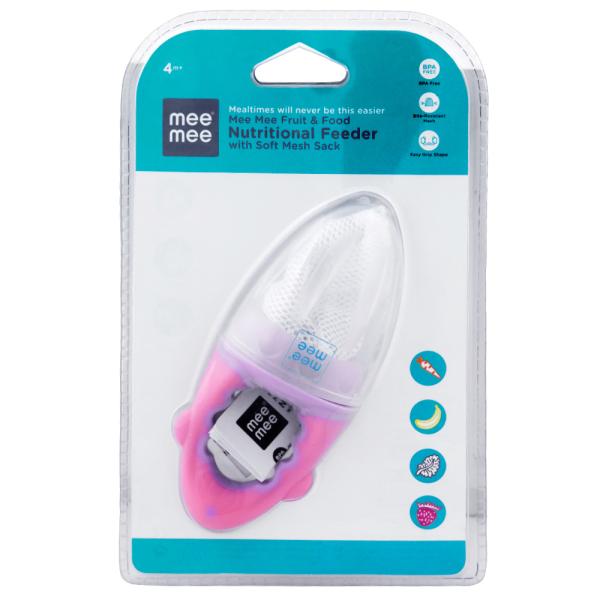 Mee Mee Pink Purple Fruit & Food Nutritional Feeder (4 months +) - JioMart