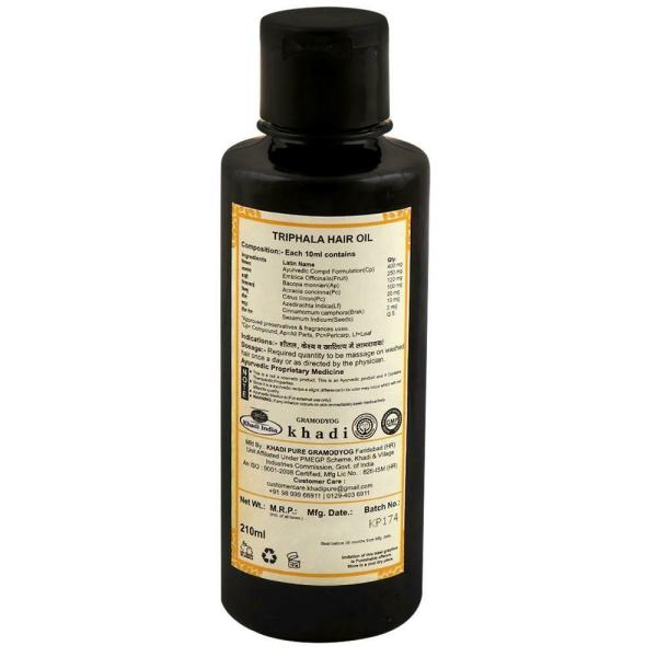 Khadi Pure Herbal Triphala Hair Oil 210 ml - JioMart