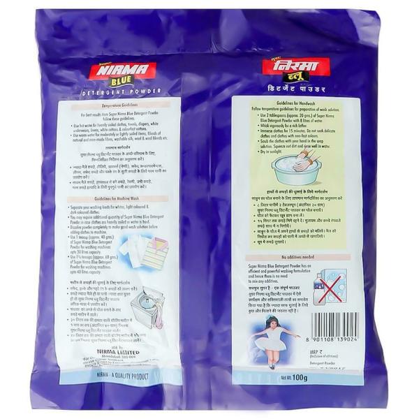 Nirma Super Blue Detergent Powder 100 g - JioMart