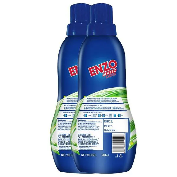 Enzo Intelomatic Top Load Liquid Detergent 500 ml (Buy 1 Get 1 Free ...