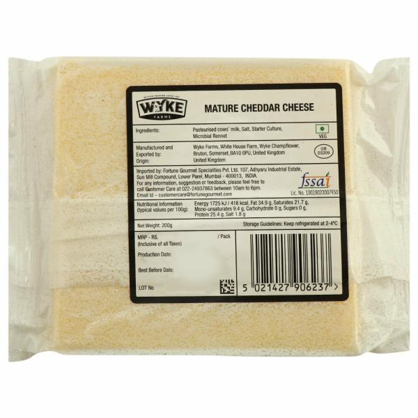 Wyke Farms Mature Cheddar Cheese 200 g (Pack) - JioMart
