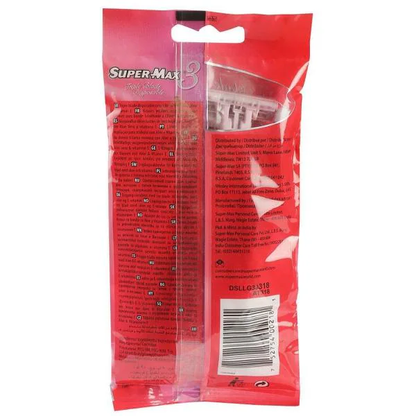 Supermax Triple Blade Disposable Razor for Women 5 pcs - JioMart