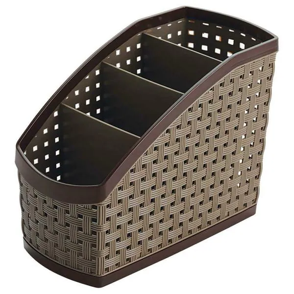 Nakoda Bolt Brown Plastic Multi-Purpose Stand/Cutlery Rack - JioMart