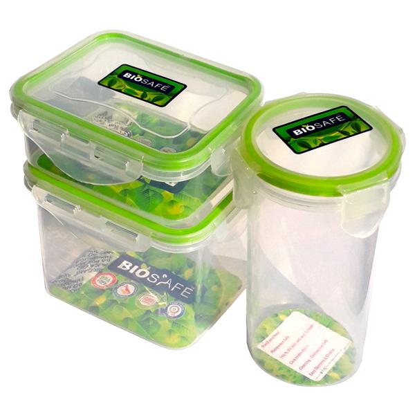 Pratap Biosafe Assorted Plastic Container 330+ 880+ 550 ml (1014) - JioMart