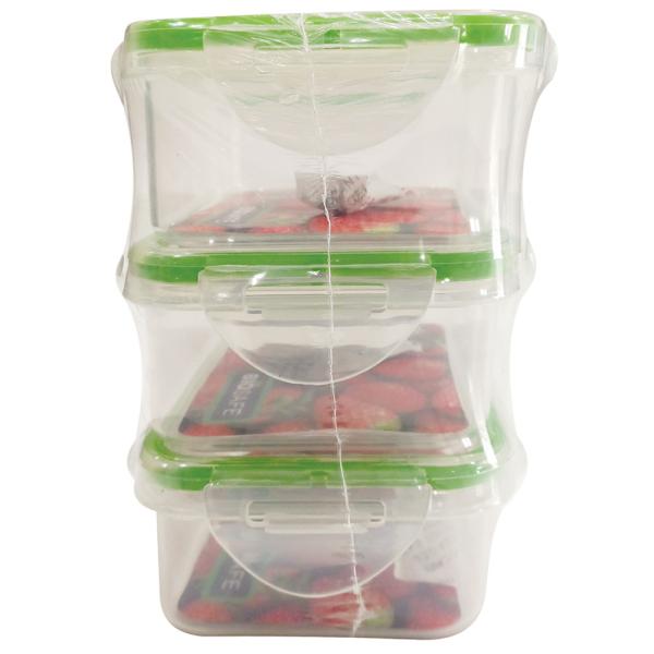 Pratap BiosafeTransparent Plastic Container 330 ml (Set of 3) (No. 1015 ...
