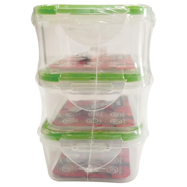 Pratap BiosafeTransparent Plastic Container 330 ml (Set of 3) (No. 1015 ...