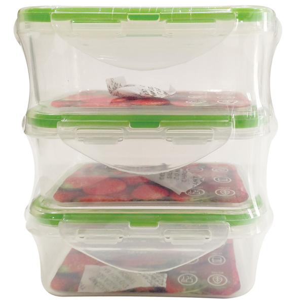 Pratap BiosafeTransparent Plastic Container 330 ml (Set of 3) (No. 1015 ...