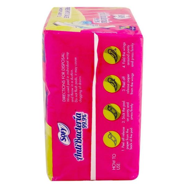 Sofy Anti Bacteria Sanitary Napkin with Wings (XL+) 30 pads - JioMart