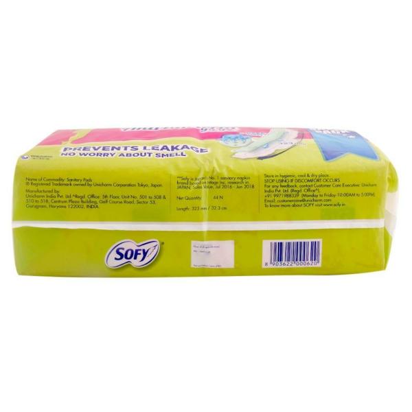 Sofy Anti Bacteria Sanitary Napkin with Wings (XL+) 44 pads - JioMart