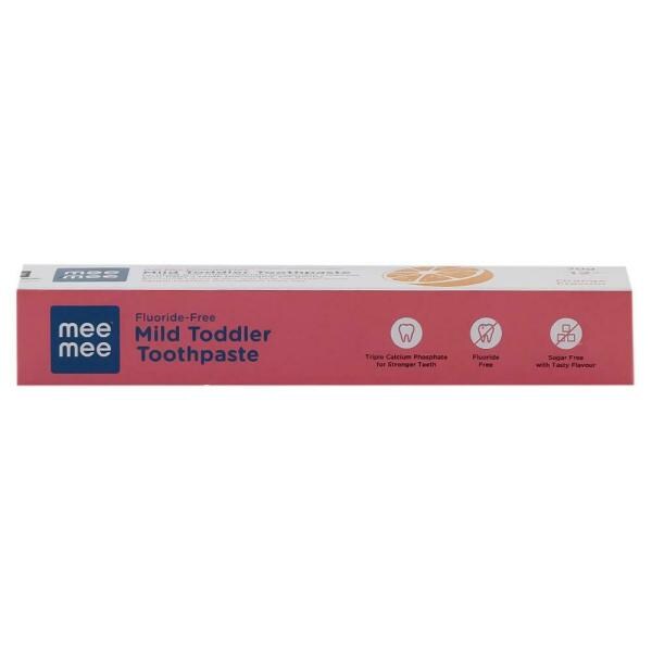 Mee Mee Fluoride-Free Orange Flavour Mild Toddler Toothpaste (12 Months ...