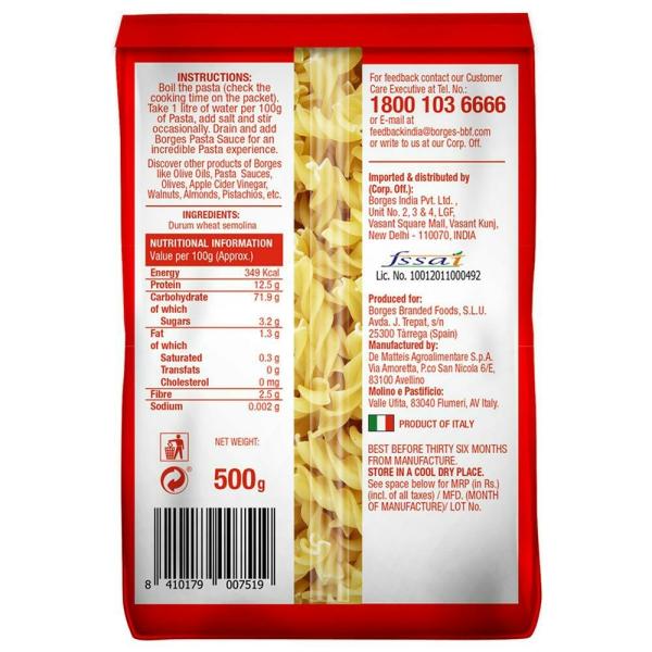 Borges Fusilli Pasta 500 g - JioMart