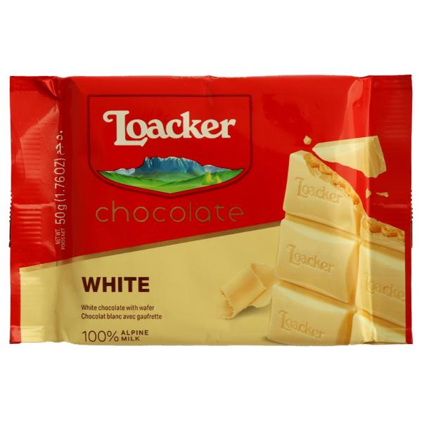 Loacker Alpine Milk White Wafer Chocolate 50 g - JioMart