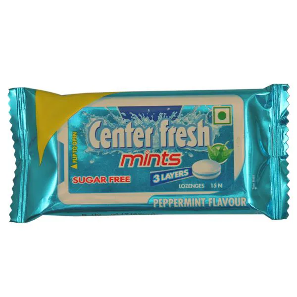Center Fresh Mints 3 Layer Peppermint Sugarfree Lozenges 4.5 g (15 pcs ...