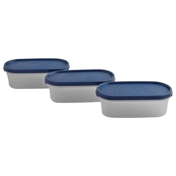 Signoraware Modular Blue Oval Plastic Container 500 ml (Set of 3) - JioMart