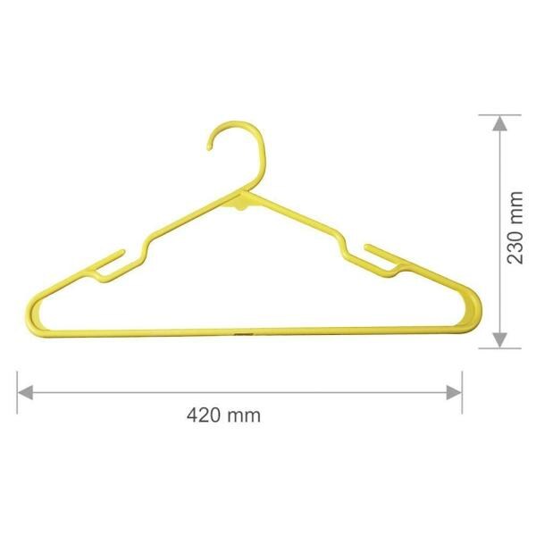 All Time Yellow Plastic Hanger (Set of 12) - JioMart