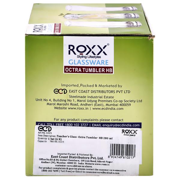 Roxx Octra Glass Tumbler HB 280 ml (Set of 6) - JioMart