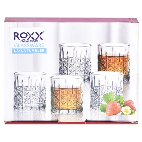 Roxx Layla Glass Tumbler 230 ml (Set of 6) - JioMart