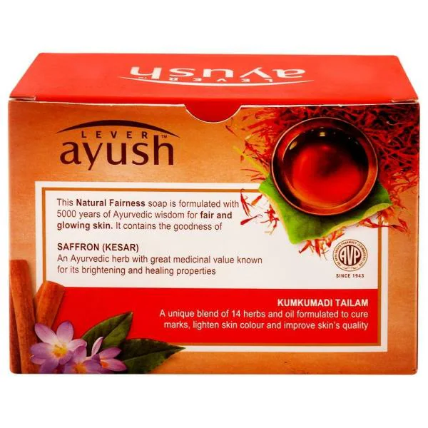 Ayush Saffron Natural Fairness Soap 100 g (Pack of 4) - JioMart