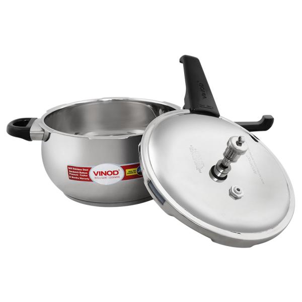 Vinod Round SAS Pressure Cooker 5.5 L with Outer Lid - JioMart