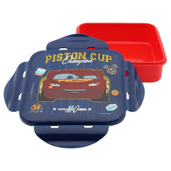 Disney Junior Cars Red & Blue Square Plastic Lunch Box 450 ml - JioMart