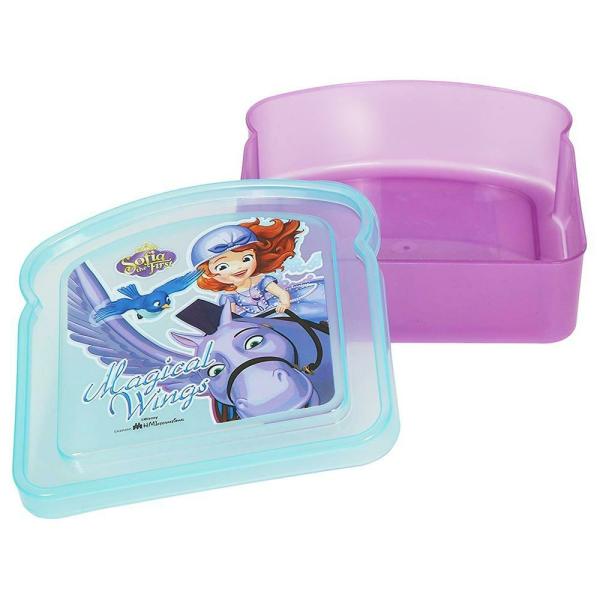 Disney Sofia The First Blue & Purple Square Plastic Lunch Box 400 ml ...