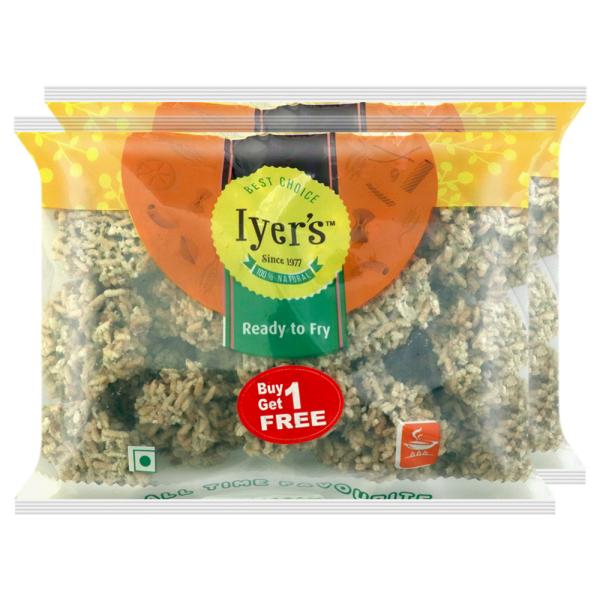 Iyer's Ready to Fry Aralu Sandige Papad 150 g (Buy 1 Get 1 Free) - JioMart