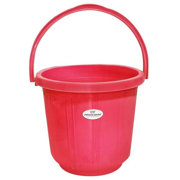 Princeware Super Deluxe Pink Plastic Bucket With Handle 13 L (L1136PH ...