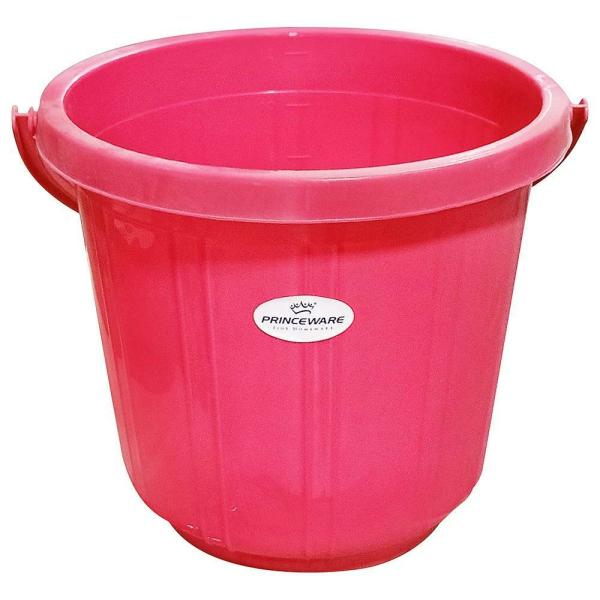 Princeware Super Deluxe Pink Plastic Bucket With Handle 13 L (L1136PH ...