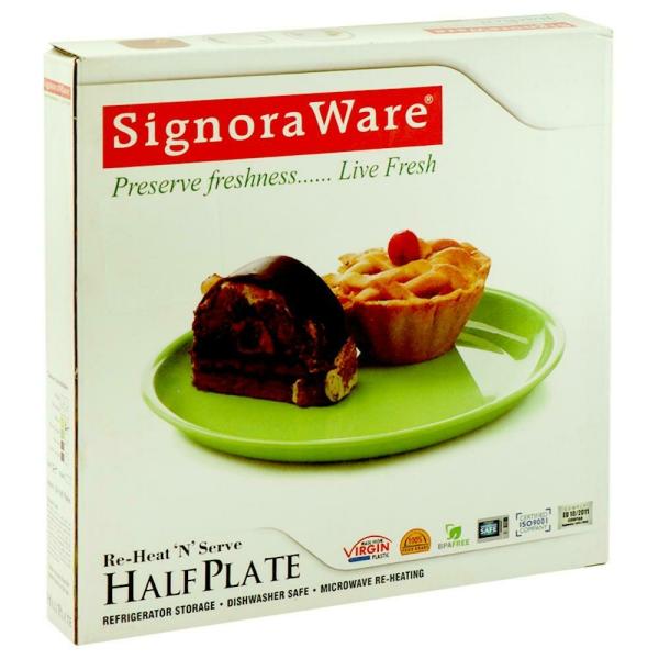 SignoraWare Lemon Yellow Square Plastic Half Plate 20.5 cm (Set of 3 ...