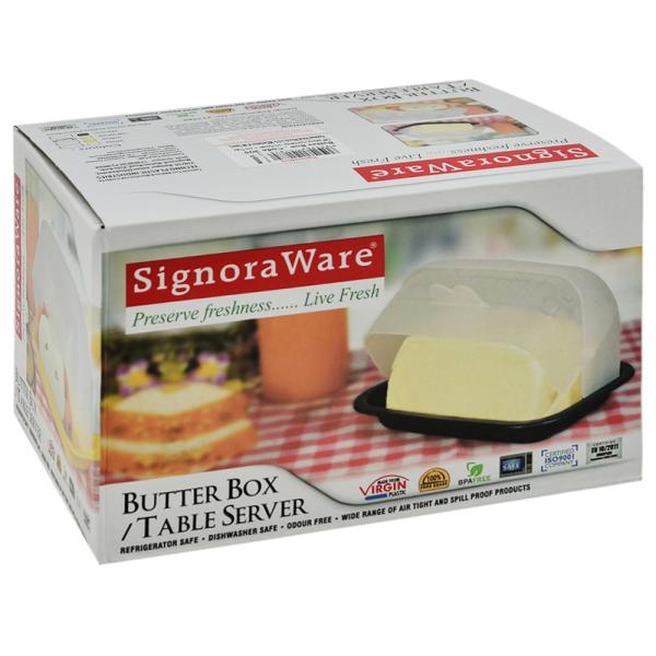 Signoraware Off-White Rectangular Plastic Butter Box 18x10 cm - JioMart
