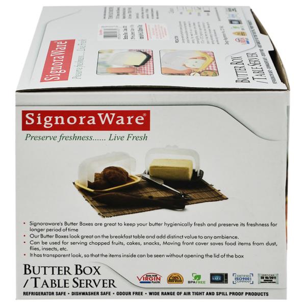 Signoraware Off-White Rectangular Plastic Butter Box 18x10 cm - JioMart
