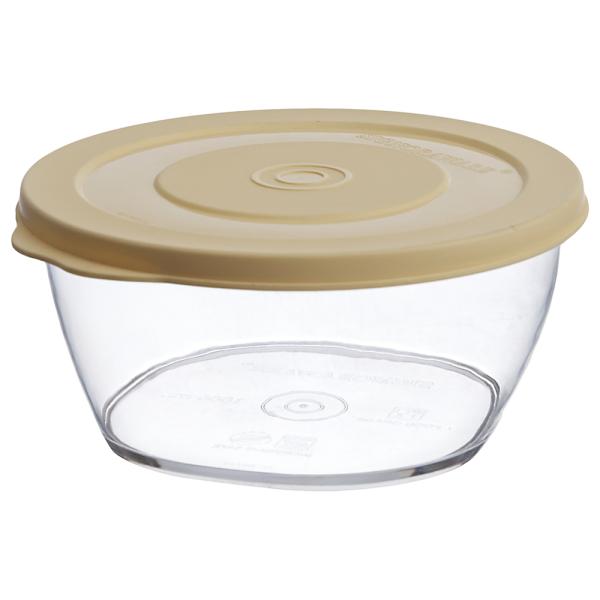 Signoraware Crystal Clear Deep Yellow Round Glass Container with Seal 1 ...